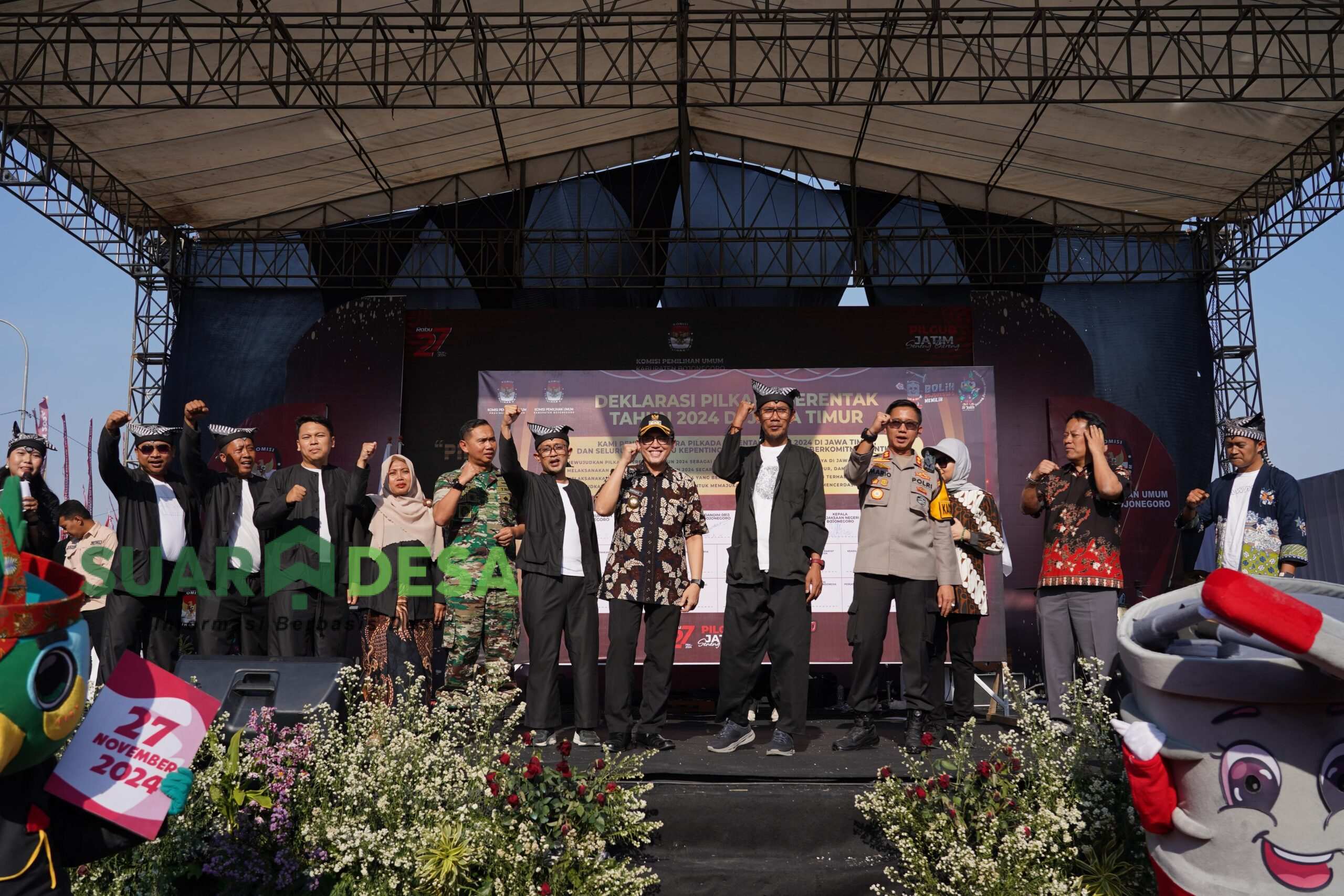 KPU Jatim Launching Maskot Sijalih dan Bolih di Bojonegoro - Suara Desa