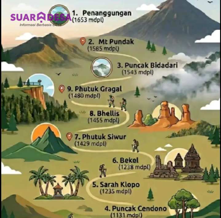 Viral! 12 Puncak Mojokerto Ini Diam-Diam Jadi Surga Pendaki, Nomor 1 ...